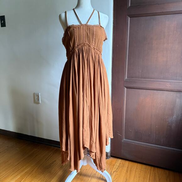 Mia Joy | Dresses | Mia Joy Joyfolie Miley Boho Midi Dress In Rust ...